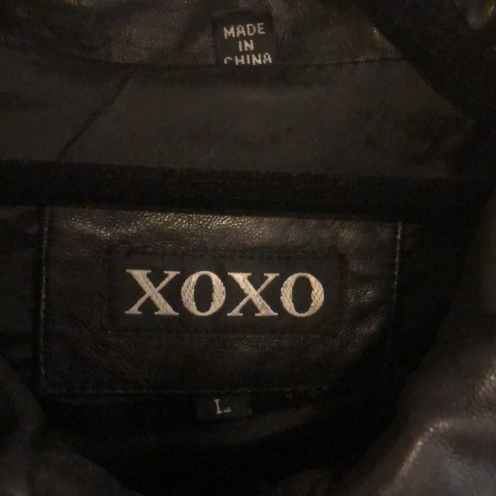 Xoxo Black Genuine Leather Jacket - Gem